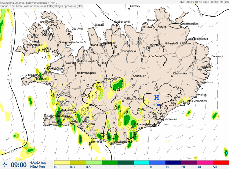 Gott veður fyrir norðan, grátt veður fyrir sunnan